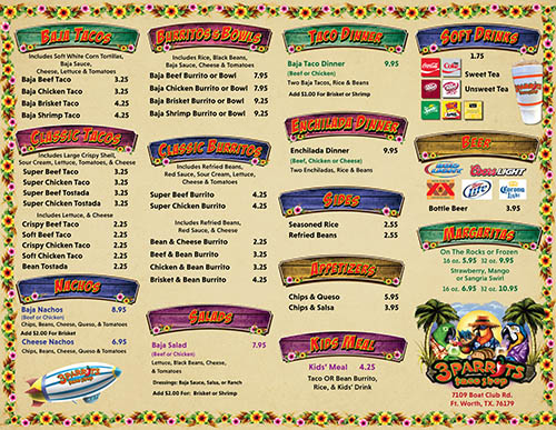 3 Parrots Tacos - Great Food and a Great Price