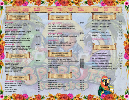 3 Parrots Tacos - Great Food and a Great Price